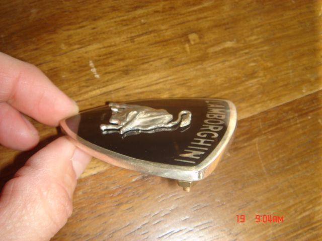 Silver Lamborghini HOOD Emblem by motor head - Classifieds - Lambo Power