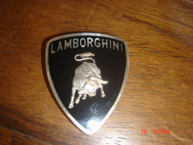Silver Lamborghini HOOD Emblem by motor head - Classifieds - Lambo Power