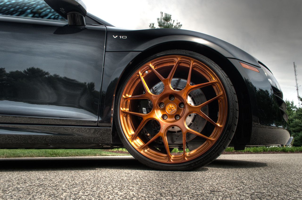 Audi R8 on HRE Wheels in Brushed Copper - Archived Content - Lambo Power