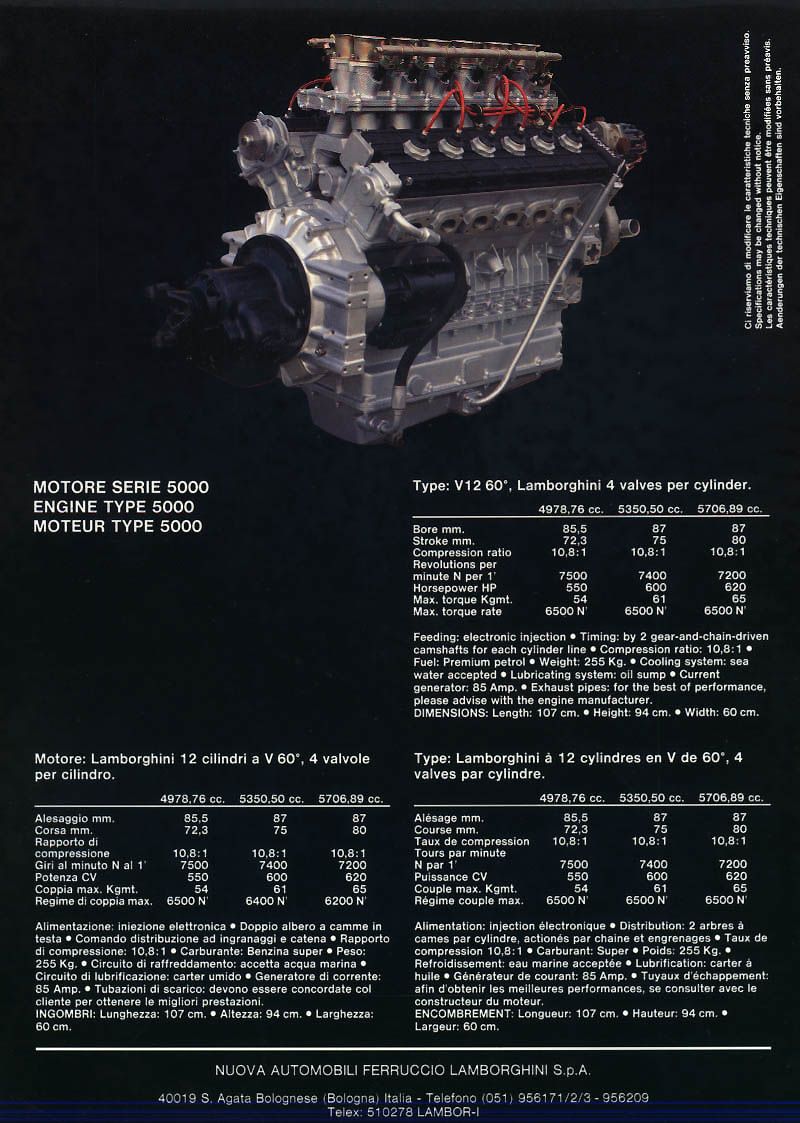 Lambo 8.2L V12 race engines - Automobili Lamborghini - Lambo Power